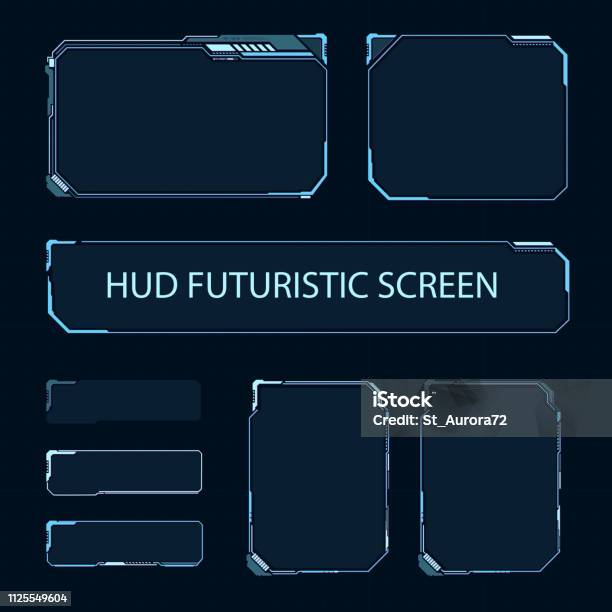 Layar Sentuh Futuristik Antarmuka Pengguna Panel Kontrol Hud Modern
