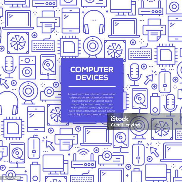 Set Vektor Template Desain Dan Elemen Untuk Perangkat Komputer Dalam