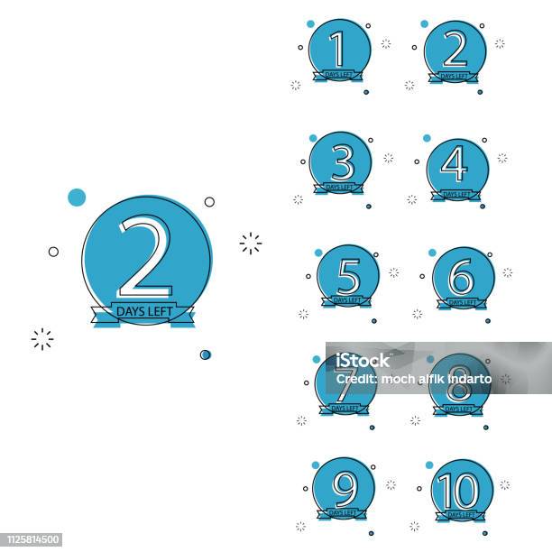 Collection Of Number Days Left Countdown Template For Promotion Sale