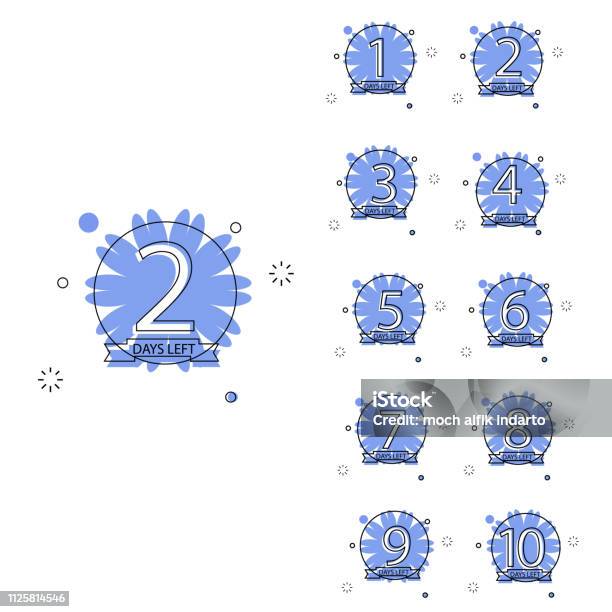 Collection Of Number Days Left Countdown Template For Promotion Sale