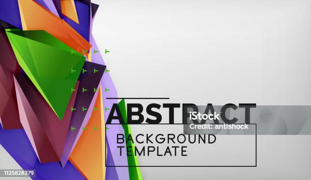 Desain Latar Belakang Geometris Segitiga 3d Templat Poster Modern