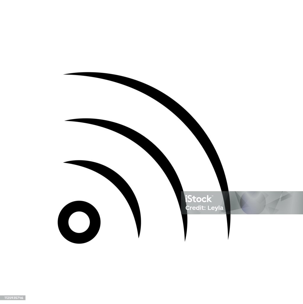 Simbol Wifi Ikon Jaringan Nirkabel Vektor Desain Datar Ilustrasi Stok Unduh Gambar Sekarang