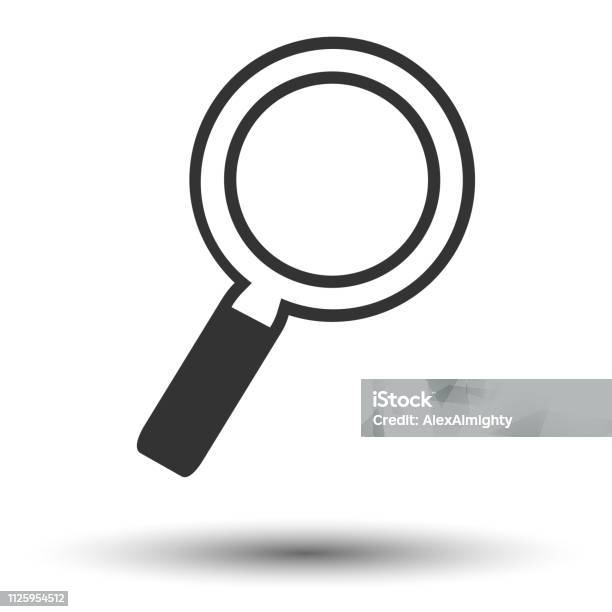 Pictogram Met Vergrootglas Vectorillustratie Van Vergrootglas Platte