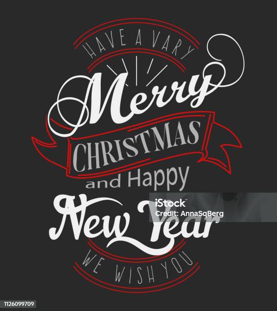 Selamat Natal Dan Tahun Baru Kami Mengucapkan Logo Ilustrasi Stok