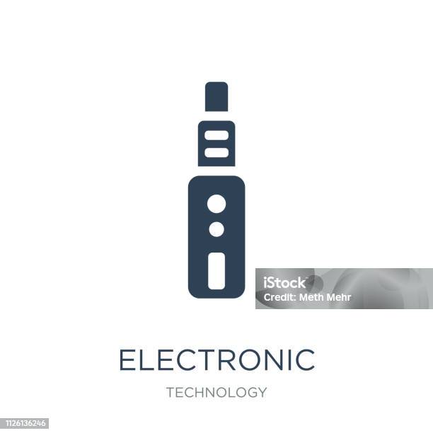 Cigarette Électronique Icône Vecteur Sur Fond Blanc Tendance De La