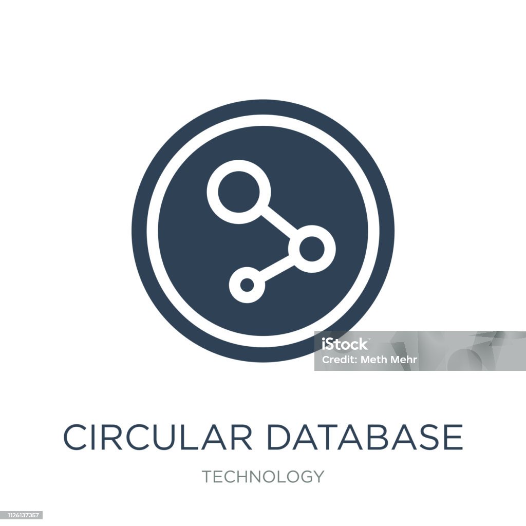 Circular Database Icon Vector On White Background Circular Database ... Circular Database Icon Vector On White Background Circular Database ...
