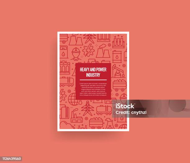 Set Vektor Template Desain Dan Elemen Untuk Industri Berat Dan Daya