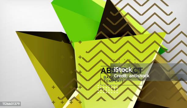 Desain Latar Belakang Geometris Segitiga 3d Templat Poster Modern