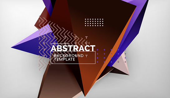 Desain Latar Belakang Geometris Segitiga 3d Templat Poster Modern
