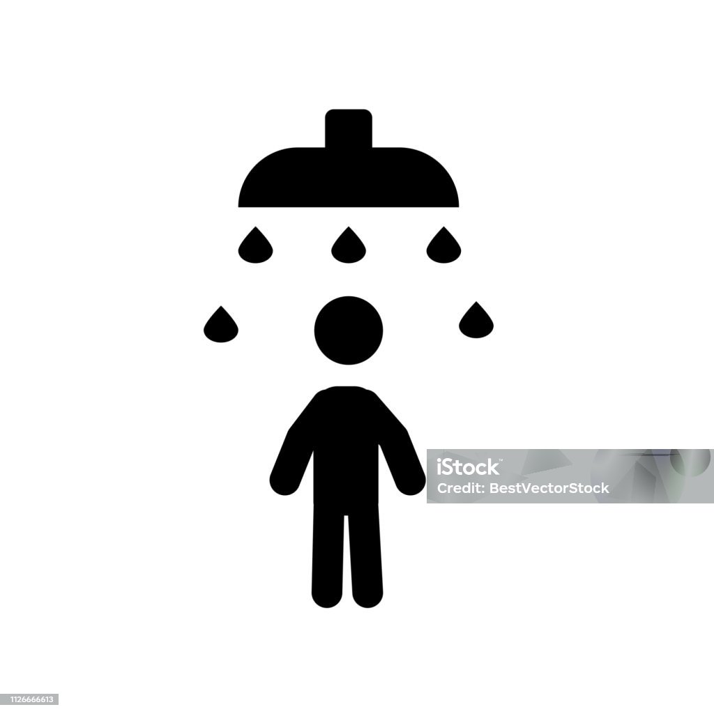 Ikon Ghusl Islam Konsep Logo Ghusl Islam Trendi Pada Latar Belakang