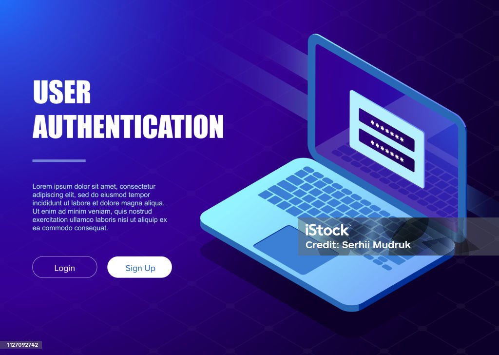 Sistem Otentikasi Akses Data Formulir Login Pengguna Di Layar Laptop