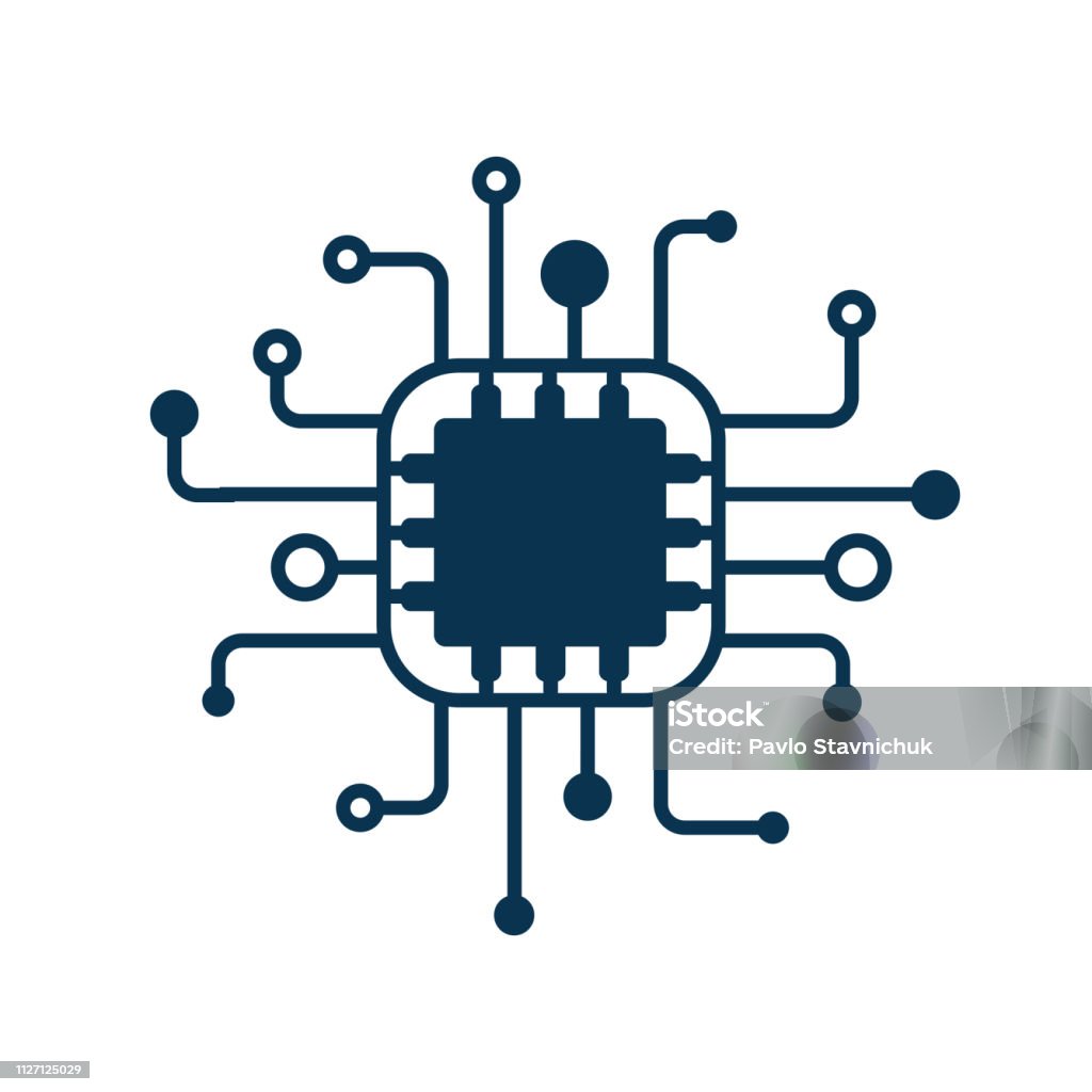 Microchip Of The Electronics Flat Icon Computer Chip For Stock Vector ... Microchip Of The Electronics Flat Icon Computer Chip For Stock Vector ...