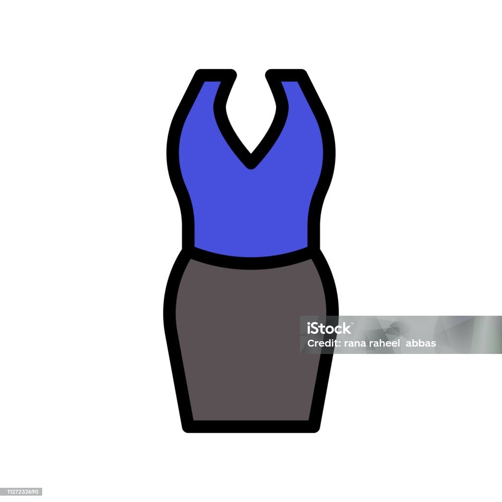 Vetores De As Mulheres Vestem Ilustração Vetorial Ícone De Estilo