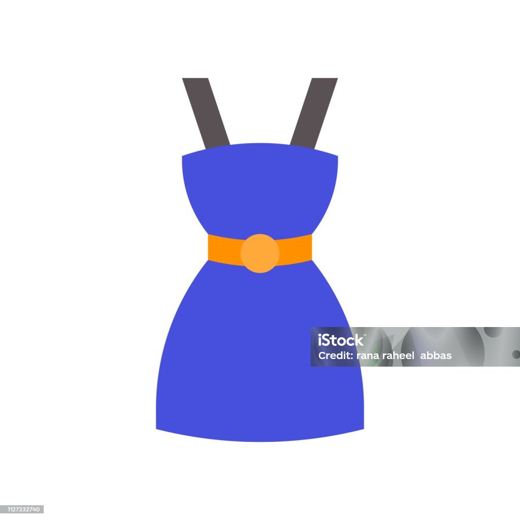 Women Dress Vector Illustration Flat Style Icon Stock Illustration