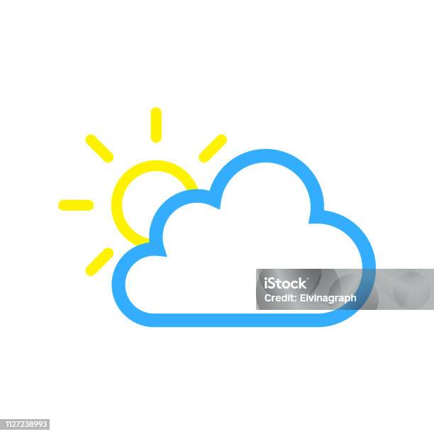 Ilustración de Nube Y Sol Contorno Icono El Vector y más Vectores ... Ilustración de Nube Y Sol Contorno Icono El Vector y más Vectores ...