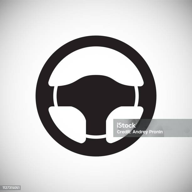 Volant De Voiture Sur Fond Blanc Pour Le Graphisme Et Webdesign Vecteur