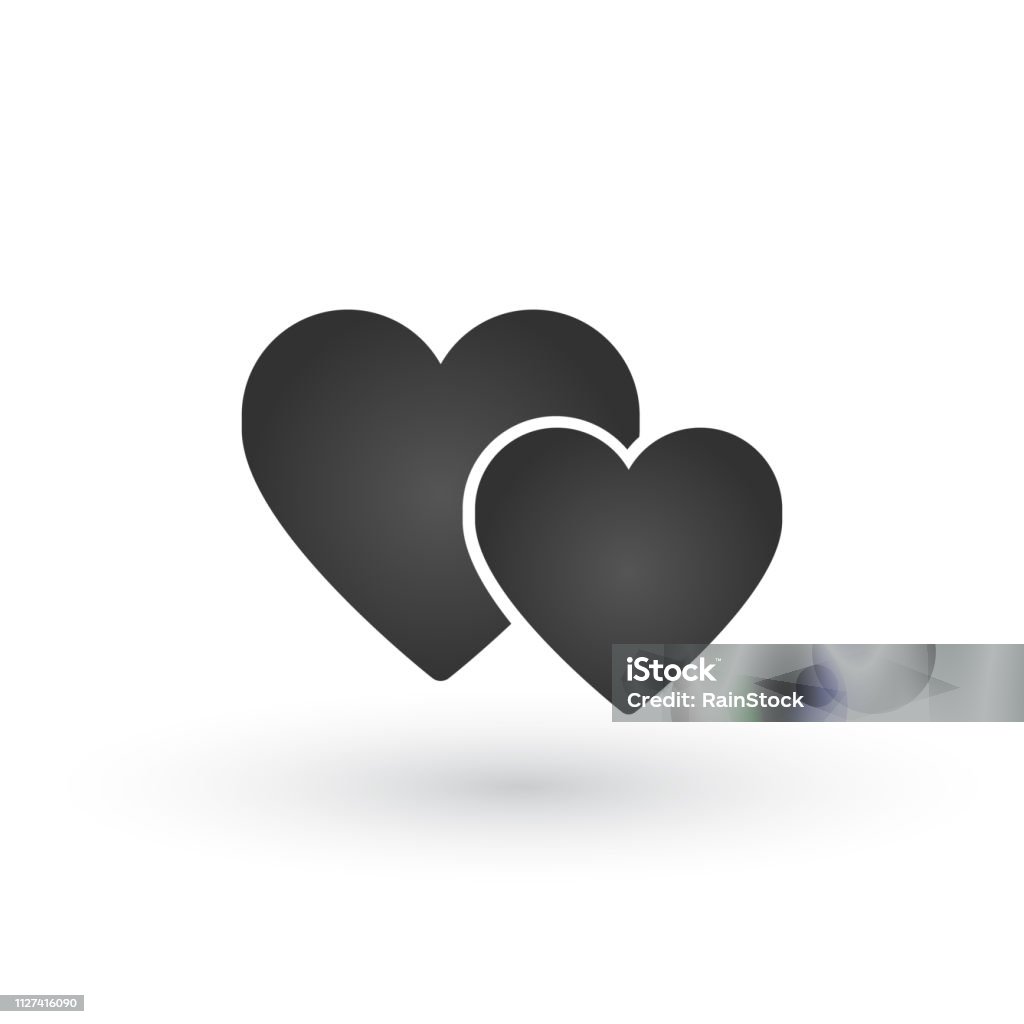 Zwei Herzensymbol Zusammen Liebe Schwarze Symbol Vektorillustration ... Zwei Herzensymbol Zusammen Liebe Schwarze Symbol Vektorillustration ...