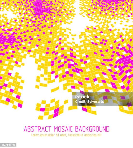 Seni Vektor Minimal Geometris Ilustrasi Dimensi Ubin Mosaik Yang Indah