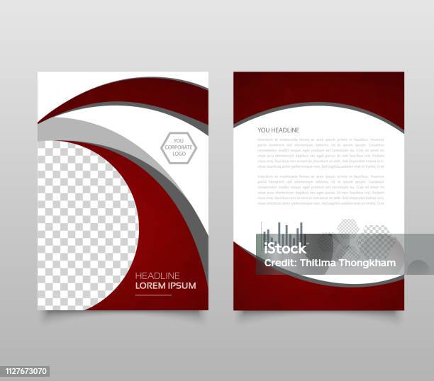 Desain Abstract Triangle Brochure Flyer Dalam Ukuran A4 Tata Letak