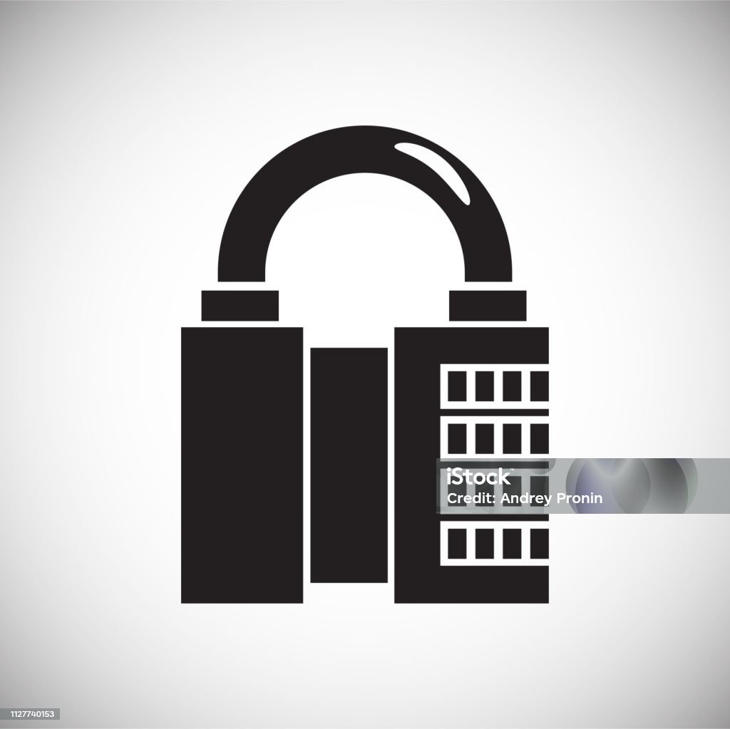 Ilustración De Bloquear Icono Sobre Fondo Blanco Para El Gráfico Y Diseño Web Moderna Simple