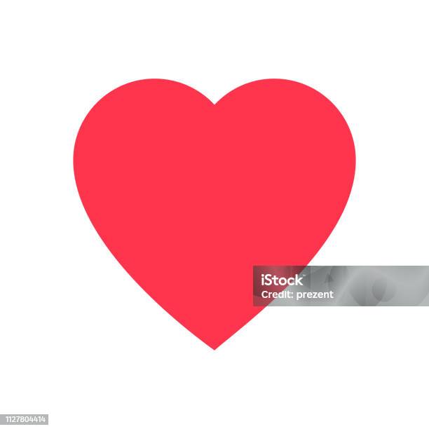 Coeur Rouge Icône Isolé Sur Fond Blanc Symbole Damour Pour Le Logo De