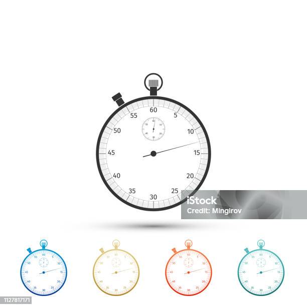 Icône Du Chronographe Classique Isolé Sur Fond Blanc Icône De La