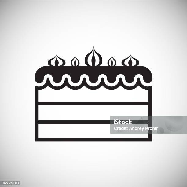 Icône De Gâteau Sur Fond Blanc Pour Le Graphisme Et Webdesign Vecteur