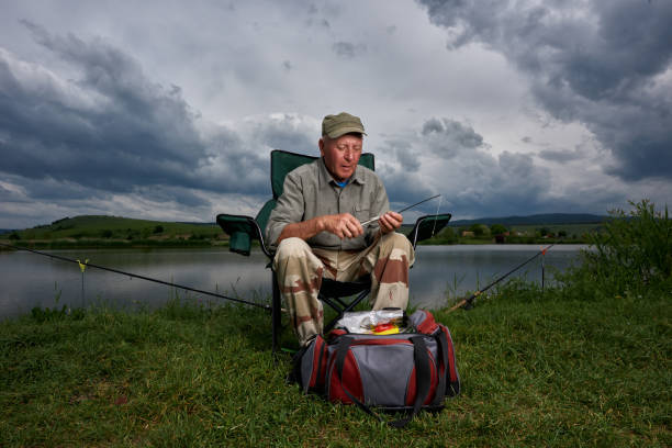 Free picture: Fisherman sitting on concreate stair and fishing with ...