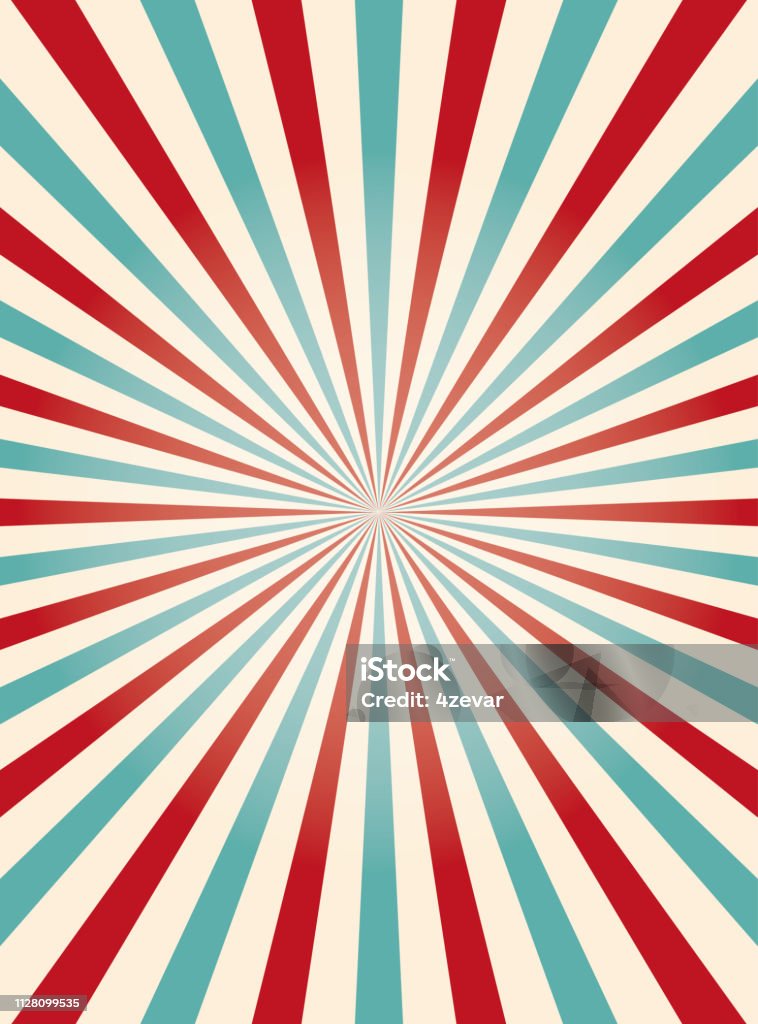 Sunburst Retro Textured Grunge Background Vintage Rays Stock