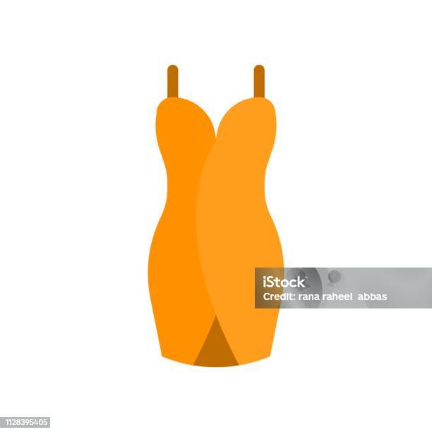 Women Dress Vector Illustration Flat Style Icon Stock Illustration