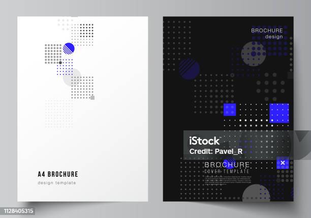 Tata Letak Vektor Format A4 Template Desain Mockups Sampul Modern Untuk