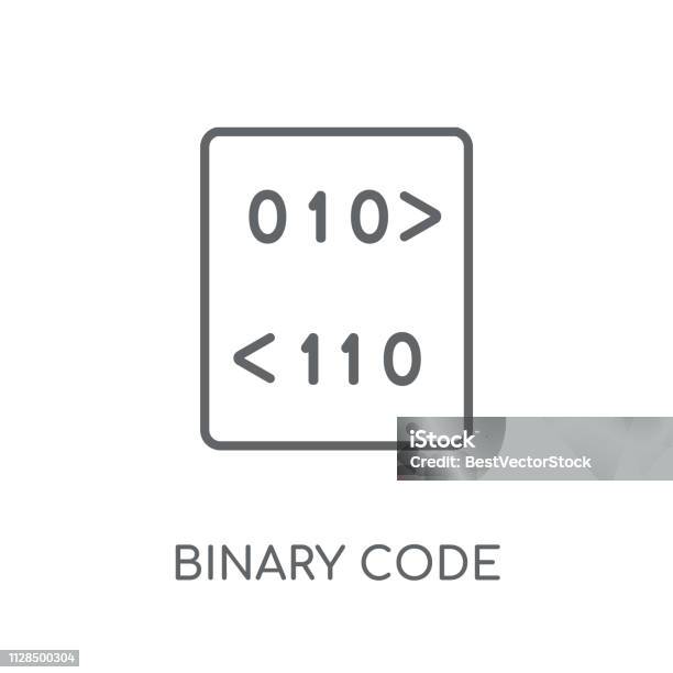 İkili Kod Doğrusal Simgesi Modern Anahat Ikili Kod Logo Kavramı ... İkili Kod Doğrusal Simgesi Modern Anahat Ikili Kod Logo Kavramı ...
