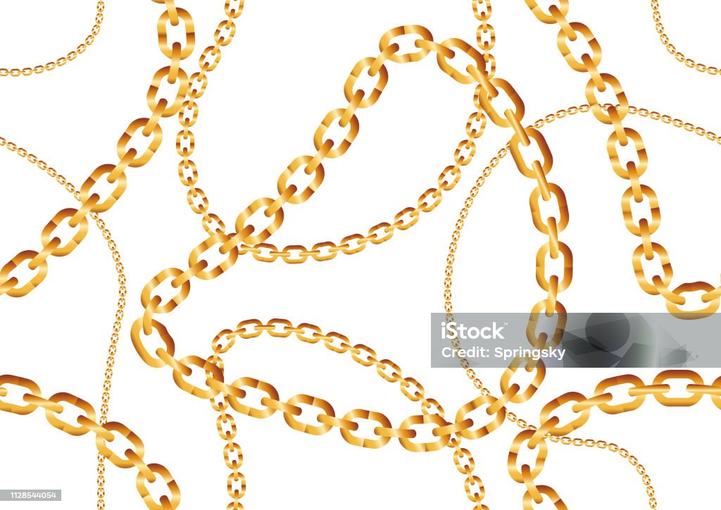 Seamless Golden Chain Pattern Stock Illustration Download Image Now