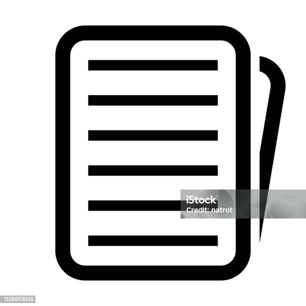 Icône De Papier Isolé Sur Fond Blanc Vecteurs Libres De Droits Et Plus