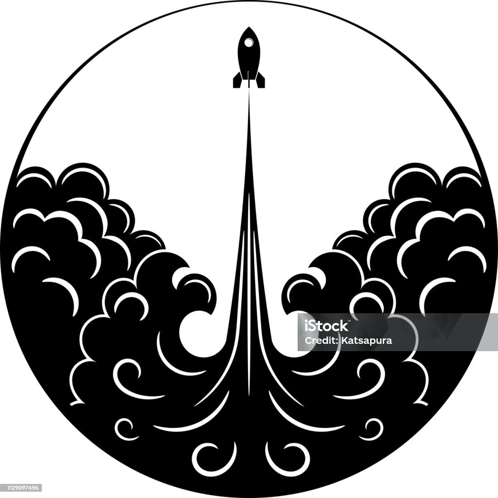 Sfondo Retrò Con Razzo Fiamma E Fumo Disegno In Bianco E Nero Del ... Sfondo Retrò Con Razzo Fiamma E Fumo Disegno In Bianco E Nero Del ...