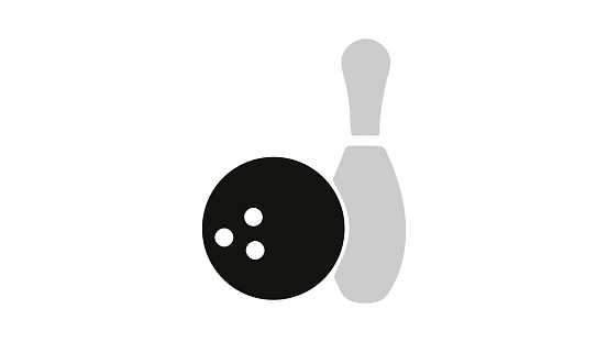 Permainan Bowling Dengan Ikon Botol Dan Bola Ilustrasi Stok Unduh