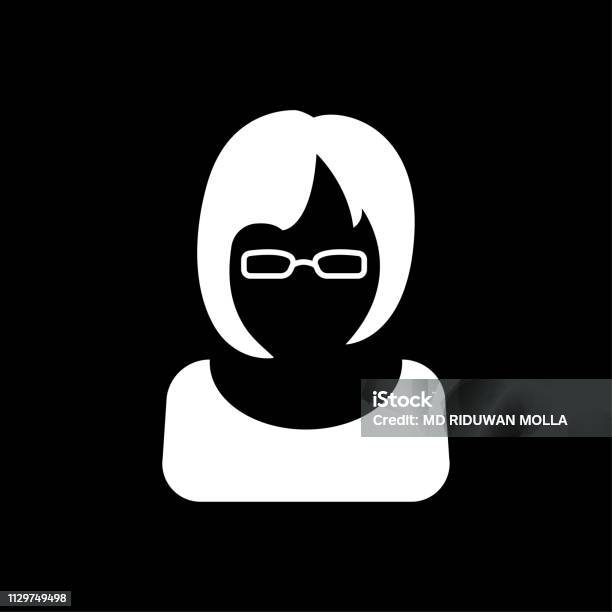 Icône De La Femme Daffaires Symbole Davatar Blanc Vecteurs Libres De