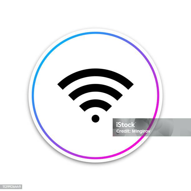 Wifi Draadloos Internet Netwerk Symbool Icoon Geïsoleerd Op Witte