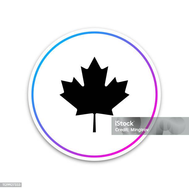 Icône De Feuille Dérable Canadienne Isolée Sur Fond Blanc Symbole Du