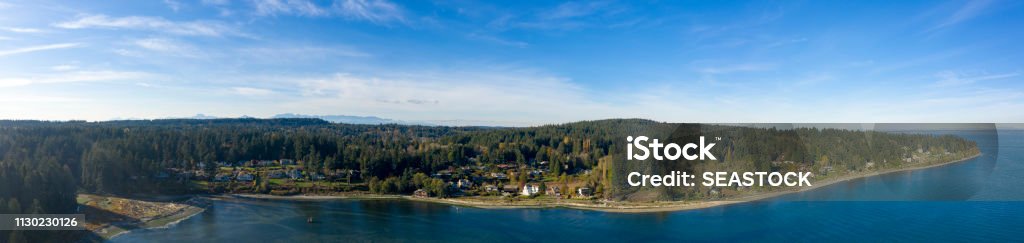 Bainbridge Island Washington Panoramic Aerial View Stock Photo ... Bainbridge Island Washington Panoramic Aerial View Stock Photo ...