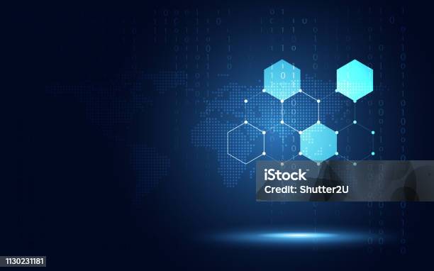 Futuristic Blue Hexagon Honeycomb Abstract Technology Background ... Futuristic Blue Hexagon Honeycomb Abstract Technology Background ...