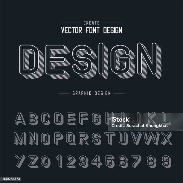 Vektor Font Dan Alfabet Huruf Jenis Huruf Bayangan Garis Dan Desain ... Vektor Font Dan Alfabet Huruf Jenis Huruf Bayangan Garis Dan Desain ...