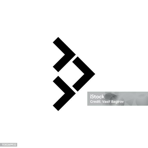 Icône De Flèche Dans Un Style Branché Plat Isolé Sur Fond Gris Symbole