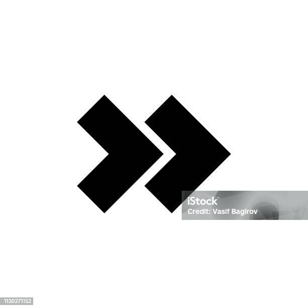 Icône De Flèche Dans Un Style Branché Plat Isolé Sur Fond Gris Symbole