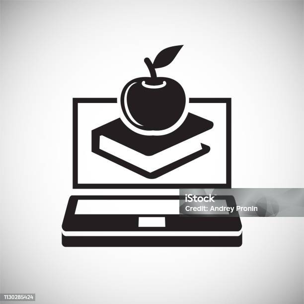 Ikon Eeducation Pada Latar Belakang Putih Untuk Desain Grafis Dan Web
