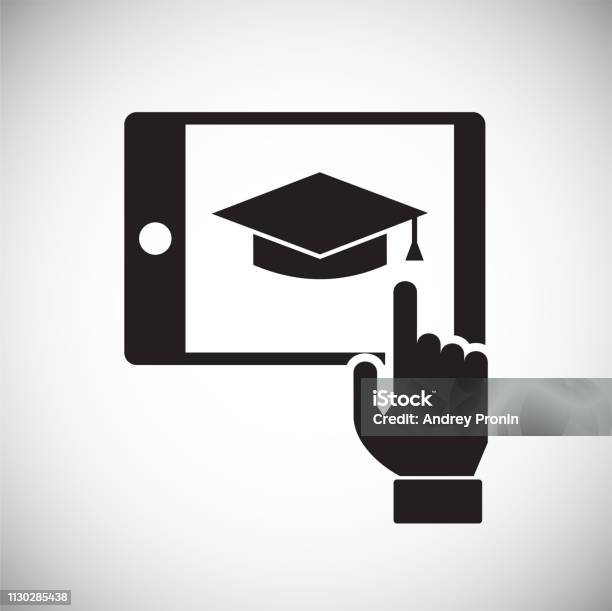 Ikon Eeducation Pada Latar Belakang Putih Untuk Desain Grafis Dan Web