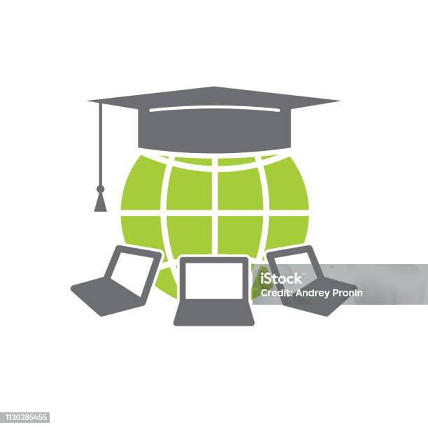 Ikon Eeducation Pada Latar Belakang Putih Untuk Desain Grafis Dan Web