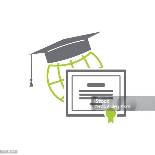 Ikon Eeducation Pada Latar Belakang Putih Untuk Desain Grafis Dan Web