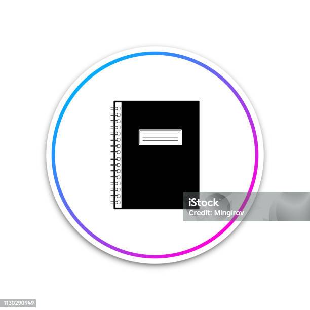Icône De Cahier Disolement Sur Le Fond Blanc Icône De Blocnotes Spirale