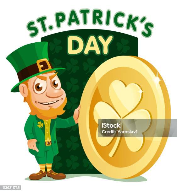 Ilustración de Día De San Patricio Duende Curioso Es Moneda De Oro Con ... Ilustración de Día De San Patricio Duende Curioso Es Moneda De Oro Con ...